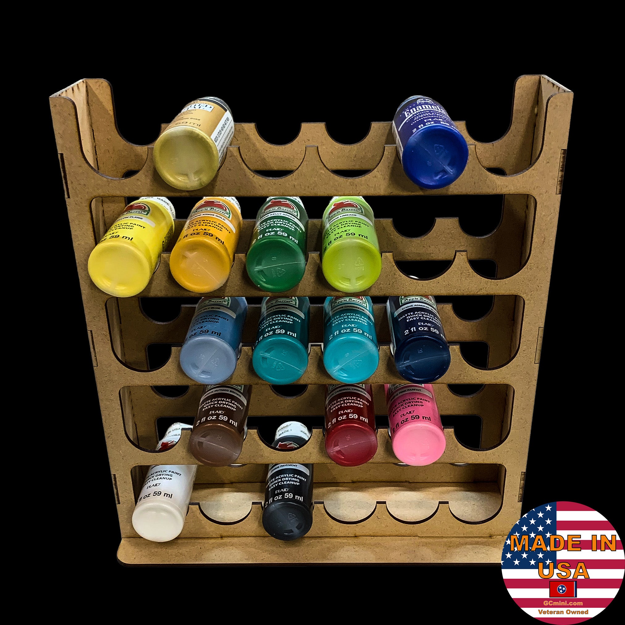 Vertical Paint Rack For 2oz Craft Paints - 36mm Diameter Bottles – GCmini