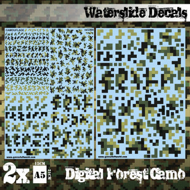 Waterslide Decals - Digital Forest Camo – GCmini